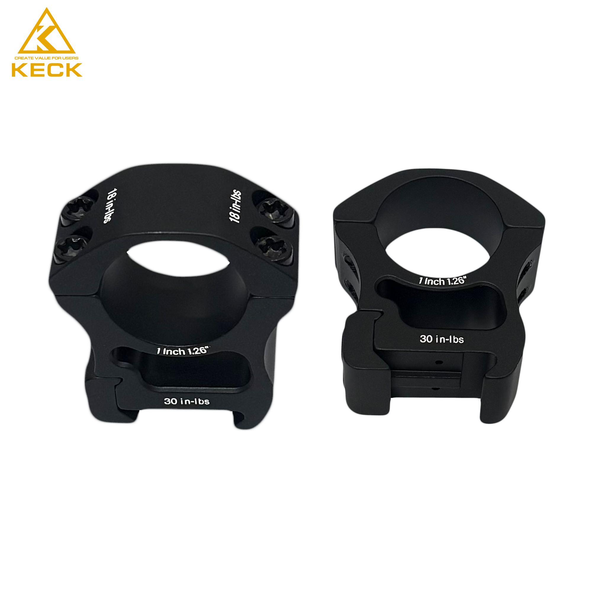 KECK High-Quality Firearm Mounts (Tube 25.4mm) High 17mm KE1025 - KECK ...